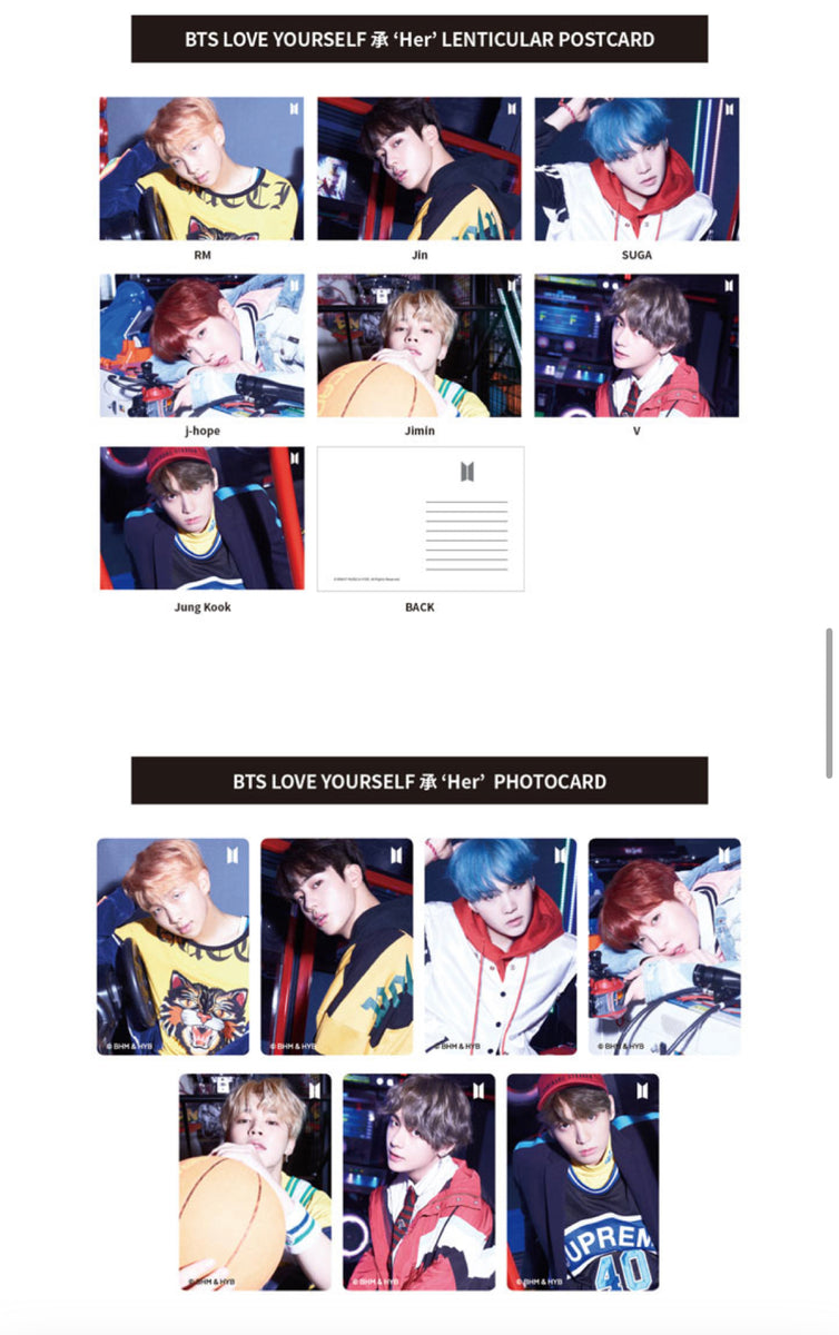 BTS - LENTICULAR POSTCARD V2 + PHOTOCARD – HAGD SHOP