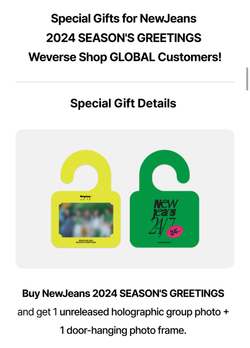 NEW JEANS - 2024 SEASON’S GREETINGS – HAGD SHOP